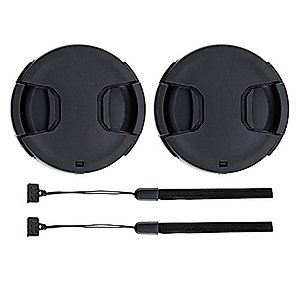 58mm Front Lens Cap Cover with Keeper for Canon EF-S 18-55mm Kit Lens on Canon EOS Rebel T7 T6 T5 T100 4000D 2000D SL3 SL2 SL1 T8i T7i T6s T6i T5i T4i T3i T2i T1i & More Lens with 58mm Filter Thread