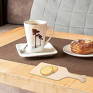 UPKOCH 6pcs Mini Wooden Cutting Board with Handle Paddle Chopping Board DIY Blank Boards Unfinished Craft Cooking Butcher Block for Kitchen Home Decor