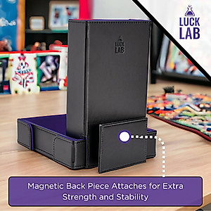 Luck Lab Folding Dice Tower and Dice Tray for RPG Table Top Gaming - Black/Purple - Raven Design