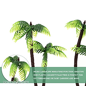 SUPVOX Cupcake Toppers Mini Palm Tree 3pcs Palm Model Trees Scenery Model Miniature Plastic Artificial Layout Rainforest Diorama Building Model Trees Simulation Palm Tree Fake Tree