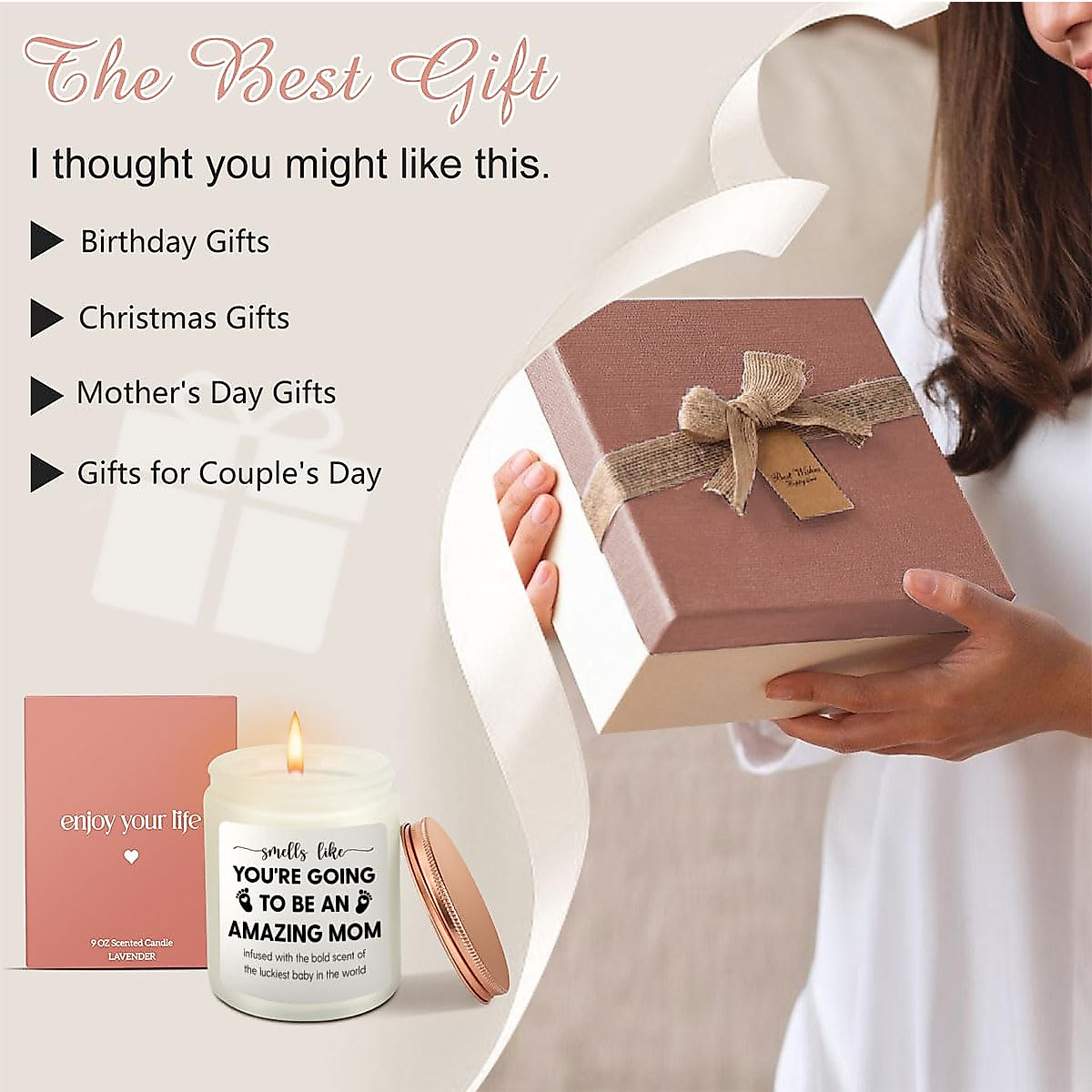 Pregnancy Announcement for Mom, New Mom Gifts, Best Gifts for Expecting Mom, Pregnancy Gifts for Expecting Mom, Mommy to be Gifts for 1st Time Mom, Baby Shower Gifts for Mom Scented Candles
