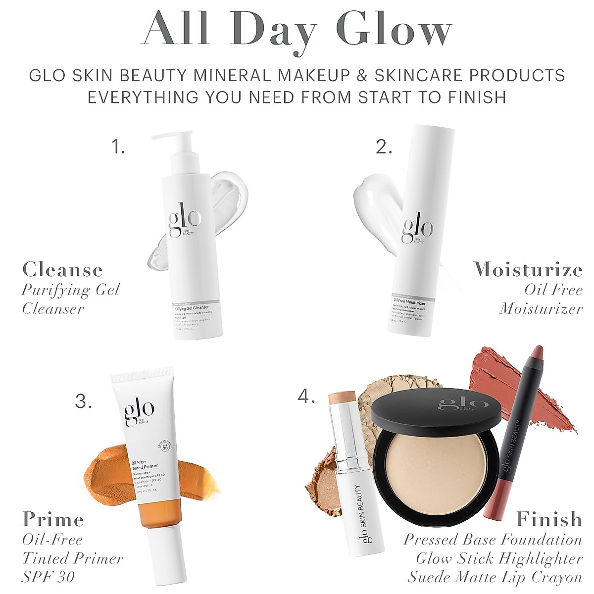 Glo Skin Beauty Pressed Base Powder Foundation Makeup (Natural Medium) - Flawless Coverage for a Radiant Natural, Second-Skin Finish