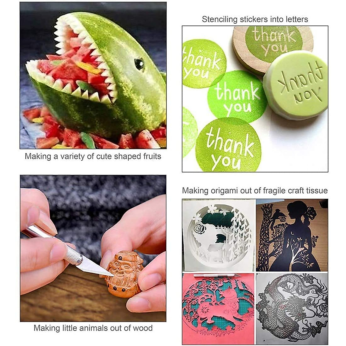 DIYSELF 23 Pack Craft Knife Precision Hobby Knife Kit, 1 Exacto Knife with 20 Spare Art Knife Blades for Art, Scrapbooking, Stencil