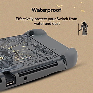 GeekShare Protective Case Slim Cover Case Compatible with Nintendo Switch OLED and Joy-Con - Shock-Absorption and Anti-Scratch - Land of Mystery