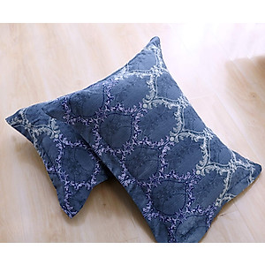 Candid Bedding Washed Duvet Cover Set - 3 Piece Ultra Soft Double Brushed Microfiber Comforter Cover with Zipper Closure (1 Duvet Cover + 2 Pillow Shams) – Queen, Blue