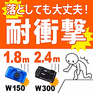 Nikon Digital Camera COOLPIX W150 Waterproof W150RS Resort (International Model), Blue (Renewed)