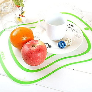 NEIDE 1Pcs Flexible Plastic Chopping Block Cutting Board dboard Non-Slip Frosted Cutting Block 15 * 20CM-Russian Federation,Yellow (Color : Green, Size : Russian Federation)