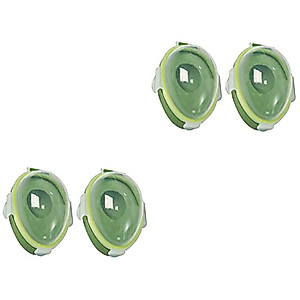 BESTonZON 4 pcs Snap- Avocados Green and Containers Keeper/Stuff Savers Wear-resistant Fruits From for Reusable Airtight Fridge Holder/Saver Lid Food Keeping Organizer Onion Vegetables