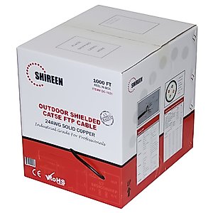 Shireen DC-1021 Outdoor CAT5e FTP - Shielded - 1000ft Spool