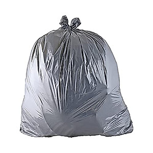 Logar Outdoor garbage bag with gray recycled material. 39 gal. 33 x 40.5 inches.