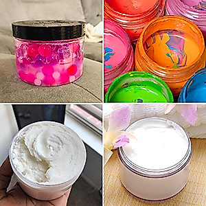 20 Pcs 2 Oz Clear Plastic Round Slime Containers,Plastic Storage Jars with Lids,Refillable Container for Slime,Cream,Cosmetic,Paint and Jewelry