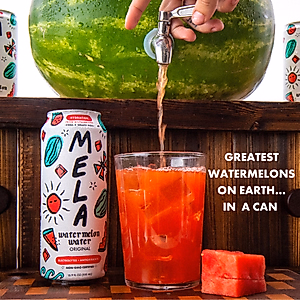 Mela Water Natural Watermelon Juice Drink, Electrolytes & Antioxidants, Natural Hydration, Coconut Water Alternative, Vitamin C, Pineapple, 11.15 fl oz (Pack of 12)