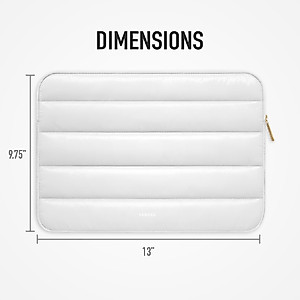 Vandel - The Original Puffy Laptop Sleeve 13-14 Inch Laptop Sleeve. White Laptop Sleeve for Women. Carrying Case Laptop Cover MacBook Pro 14 Inch Sleeve, Macbook Air Sleeve 13 Inch, iPad Pro 12.9