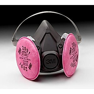 3M Half Facepiece Reusable Respirator Assembly 6391/07003(AAD), Large, P100 Respiratory Protection 051131070030