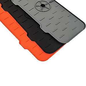 MANDINA 3pcs Silicone Faucet Handle Drip Catcher Tray, Kitchen Faucet Sink Splash Guard, Sink Protectors for Kitchen Sink, Silicone Faucet Water Catcher Mat, Drainer Pad Drying Mat for Kitchen