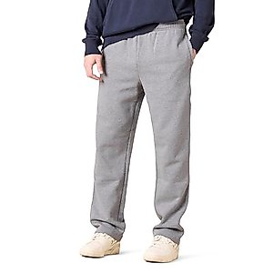 Amazon Essentials Men's Fleece Open Bottom Sweatpant (Available in Big & Tall), Light Grey Heather, Medium