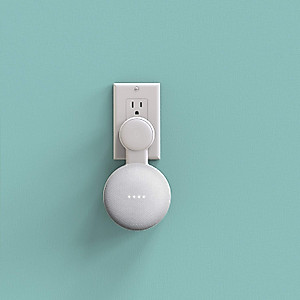 Outlet Wall Mount Holder for Google Home Mini, Perfect Space-Saving Cord Management for Google Home Mini Voice Assistant (2 Pack)