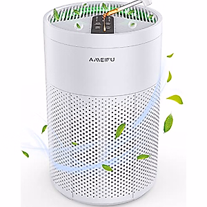 Air Purifiers for Home Large Room up to 1350ft², AMEIFU Upgrade Large Size H13 Hepa Bedroom Air Purifier for Wildfire,Pets Dander with 3 Fan Speeds, Filter Replacement Reminder, Aromatherapy Function
