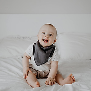 Meerdif Baby Bandana Drool Bibs 10-Pack Baby Bibs for Boys, Girls, Unisex for Teething and Drooling (Plain 1) by TheAZBaby