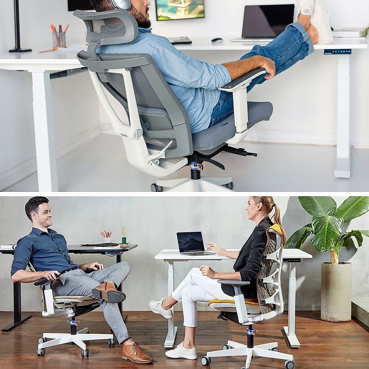 2 Pieces Fix Sinking Office Chair, 304 Stainless Steel Office Chair Saver for Stop Sinking, Sinking Office Chair Repair Kit with Allen Wrench, Adjustable Chair Height Without Cylinder Replacement