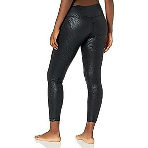 V.I.P. JEANS Performance Leggings for Women high Waist Yoga Pants mesh Thigh Ripples, Python Black, X-Large