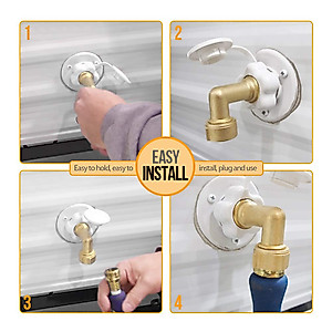 SnowyFox 2PCS RV 90 Degree Water Hose Elbow - 90 Degree Hose Elbow for RV, 3/4-11.5NH Hose Thread Connection for RV Outdoor Tap Washing Machine Hose Fitting