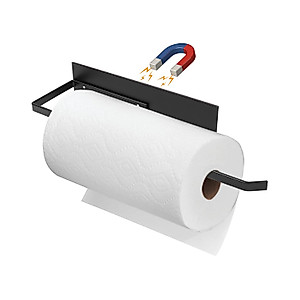 Magnetic Paper Towel Holder for Fridge, Toilet Paper Roll Holder Magnetic Paper Towel Rack Wall Mount Fridge Organizer for Paper Towels Rolls Bathroom Toilet Pantry RV Kitchen Organizers and Storage
