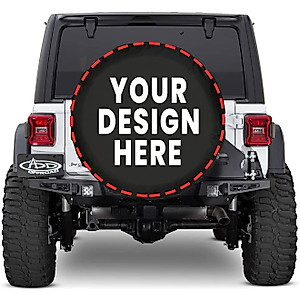 Custom Spare Tire Cover Personalized Wheel Tire Cover Add Your Own Photo Text Logo Waterproof Dust-Proof Spare Wheel Cover Protectors for Trailer Truck SUV Universal All Vehicles