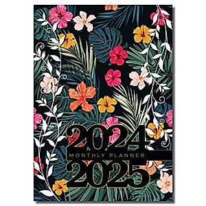 2024-2025 Monthly Planner, 7"x10", 100lb Cover, Spiral Bound, 2 Year Calendar Great For Organization & Scheduling