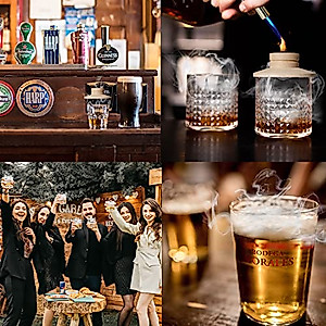 Cocktail Smoker Kit with 4 Different Wood Chips, Old Fashioned Whiskey Bourbon Drink Smoker kit, Best Gifts for Men, Drinking Lover