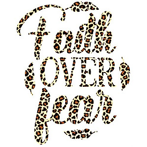 Faith Over Fear Decal, Christian, Water Bottle Decal, Car Window Sticker, Faith Sticker, God, Believer, Laptop, Tumbler, Choose Size & Color