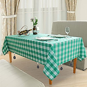 Tablecloth Weights Hangers, Tablecloth Pendant Stone Table Cover Weights with Metal Clips for Outdoor Party Picnic Table Decoration (Grey (4pcs))