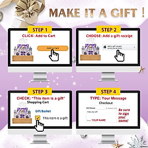 Luxury Spa Gift Baskets for Women in Lavender Essential, Christmas Birthday Gifts for Mom, 18pcs Bath Body Home Spa for Pampering Self Care with Bubble Bath Lotion Massager Roller Loofah scrubber