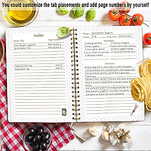 ceiba tree Recipe Book to Write in Your Own Recipes Family Blank Cookbook with Tabs Stickers 8.5" x 11" Mother Day Gifts Ideas for Wife Mom Women