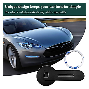 Dickno Car Phone Mount, 90 Degree Rotatable Magnetic Cell Phone Holder with Strong Magnet, Foldable Invisible Smart Phone Mount, Universal Vehicle Interior Accessories for All Phones (Black)