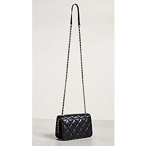 CHANEL Women's Pre-Loved Black Lambskin CC Chain Flap Mini Bag, Black, One Size