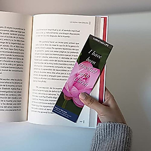 Christian Bookmark with Bible Verse, Pack of 25, Christian Life Themed, I Have Been Crucified with Christ, Galatians 2:20