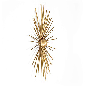 Fetco Habitat WA3718W Cabers SSilver Starbursts Metal Wall Art, Metallic 8.5" x 8.5"