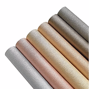 AOUXSEEM Vivid Shiny Faux Leather Sheets for Earrings Bows Ornaments Making,Metallic Solid Color PU Fabric Cotton Back 1 mm Thickness【A4 Size/21cm x 30cm】 (Pattern A,6 Colors)