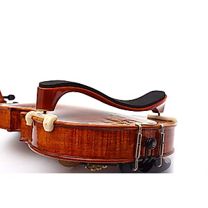 AMZZ Adjustable Solidwood Violin Shoulder Rest with Collapsible for 3/4 4/4 Violin Fiddle and 12" 13" Viola (3/4 or 4/4 Violin Shoulder Rest)