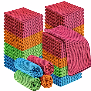 50 Pcs Cooling Towel 40" x 12" Ice Towel Yoga Towel Gym Accessories Cool Hiking Gifts Soft Breathable Chilly Towel for Neck Sport Running Workout Fitness Camping Golf More Activities