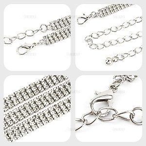 AUEAR, Fashion Silver Crystal Waist Buckle Belt Metal Chain Dress Belt Rhinestone Chain for Women Wedding Party Decor