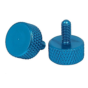 Aexit Computer PC Cleaning & Repair Graphics Card Flat Head Knurled Thumb Screws Sky Blue Computer Screws M3.5x8mm 10pcs