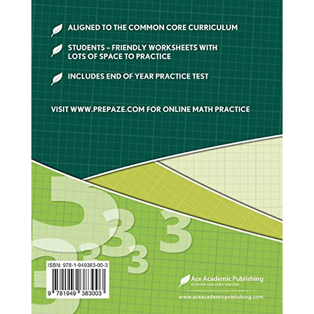 3rd Grade Math Workbook: CommonCore Math Workbook