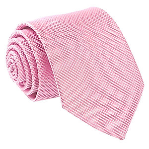 fortunatever Mens Solid Neckties,Rosy Pink Ties For Men+Gift Box,58"×3.35"