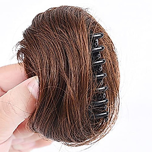 SDZNYQT 2PCS Cat Ears Hair Donut Chignon Claw Clip in Messy Hair Bun Mini Claw Clip in Updo Bun Extensions Wig Accessory Cat ears bun (2/30)