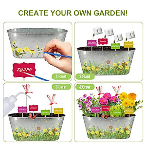 Paint & Plant Flower Growing Kit for Kids - Best Birthday Crafts Gifts for Girls&Boys Age 5, 6, 7, 8-12 Year Old Girl Christmas Gift - Childrens Gardening Kits, Art Crafts Projects Toys for Ages4-12