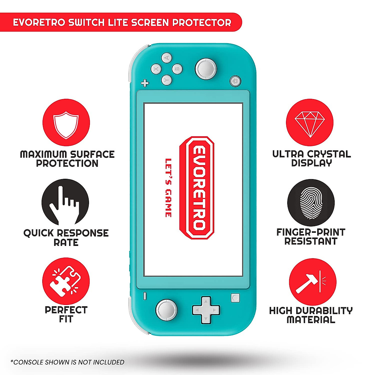 EVORETRO Switch lite case accessories compatible with nintendo switch case lite, nintendo lite case with nintendo lite accessories for Pokemon Legend, Animal Crossing, Super Mario, Mario Kart