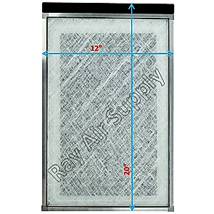 RAYAIR SUPPLY 12x20 MicroPower Guard Air Cleaner Replacement Filter Pads (3 Pack) White