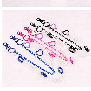 YERTTER Gothic Acrylic Layered Rock Hip Hop Pants Jean Chain Heart Rings Pendant Layered Punk Trousers Chains Biker Heavy Thick Wallet Pocket Chains Silver Keychains Body Chain for Men and Women